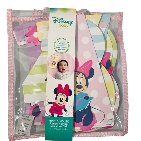 Disney | Other | Disney Baby Minnie Mouse Jumbo Number Milestone Set ...